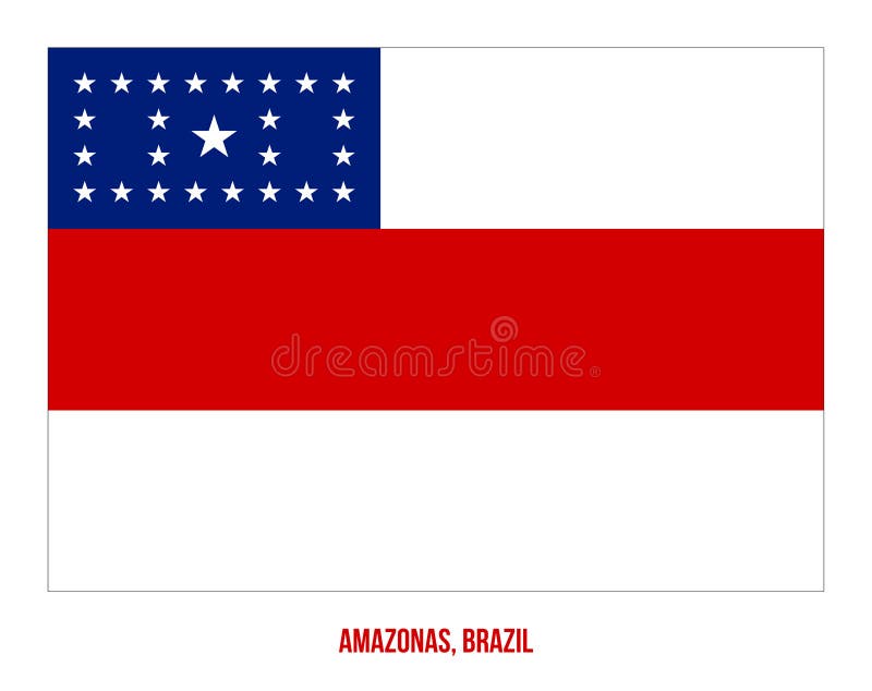 Amazonas Flag Vector Illustration on White Background. States Flag of ...