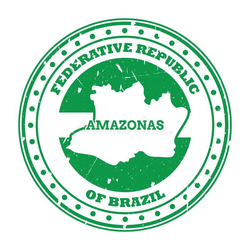 Amazonas Map Stamp. Vector Illustration Decorative Design Stock Vector ...