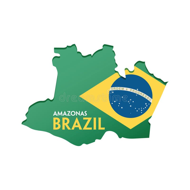 Amazonas Map. Vector Illustration Decorative Design Stock Illustration ...