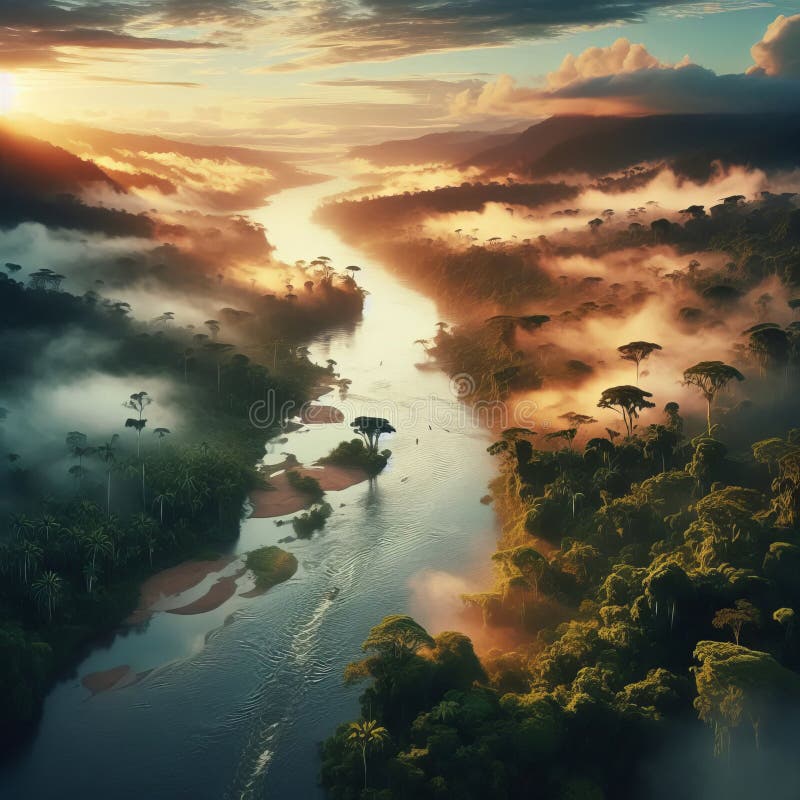 Amazonas River a Tributary of the Amazon River Significant for Stock ...