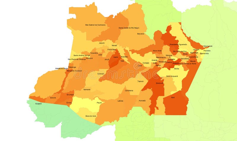 Amazonas State - Brazil stock illustration. Illustration of north ...
