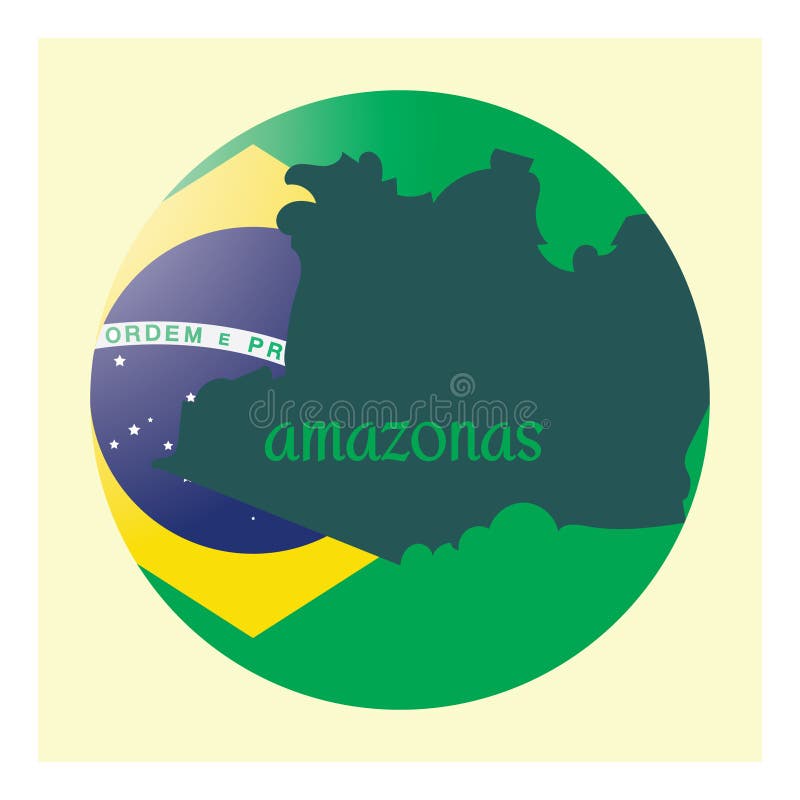Amazonas State Map. Vector Illustration Decorative Design Stock ...