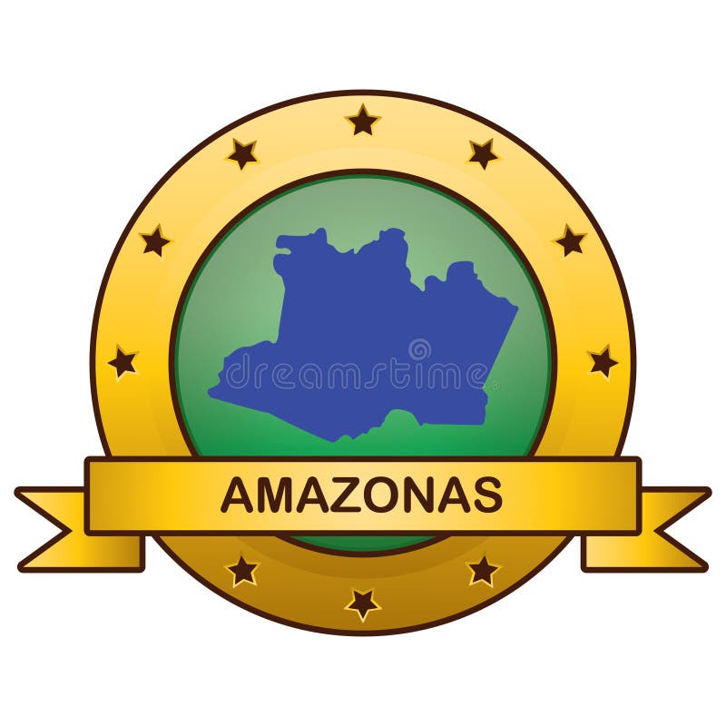 Amazonas State Map. Vector Illustration Decorative Design Stock ...