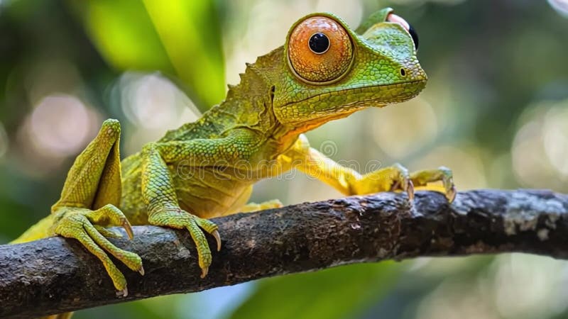 Curious Amazonian Frog Posing on a Branch Stock Footage - Video of ...