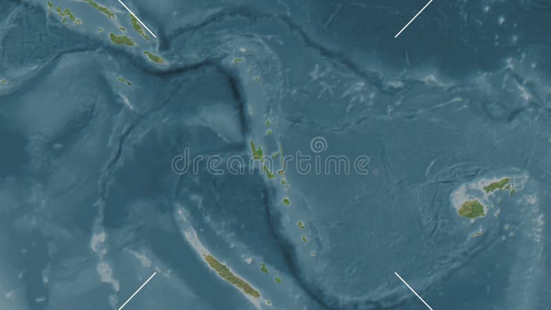 Ambae Island in the Coral Sea. Satellite Map. Slide Stock Video - Video ...