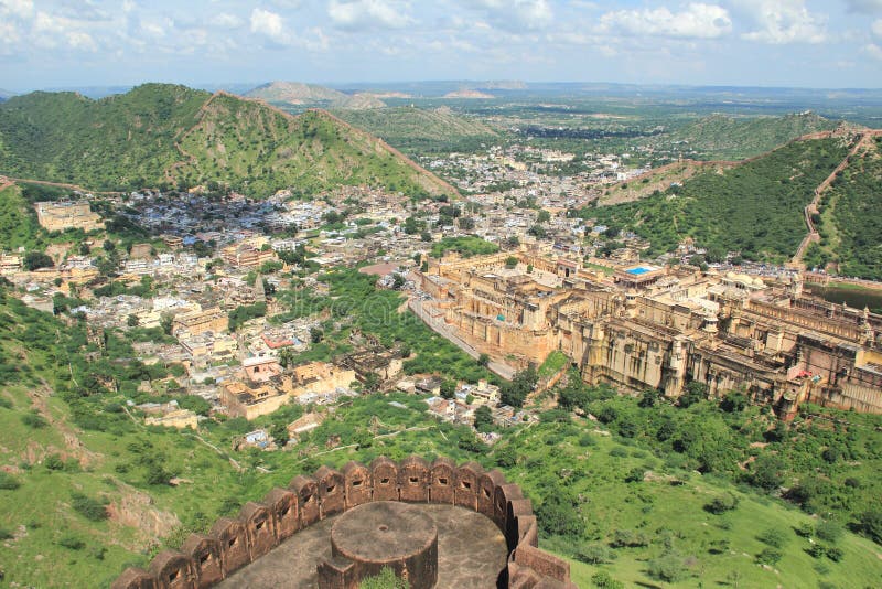 Ambar Fort Top View. stock image. Image of ethnic, local - 29218851