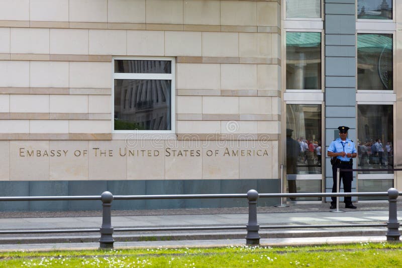 Ambassade des USA image stock éditorial. Image du repère - 41898494