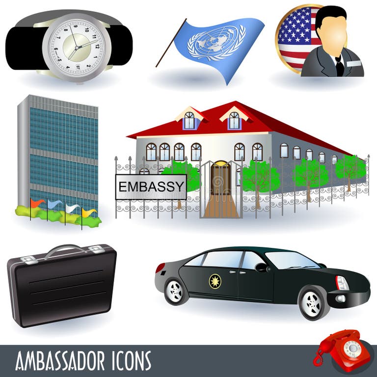 Ambassador icons editorial image. Illustration of city - 15998065