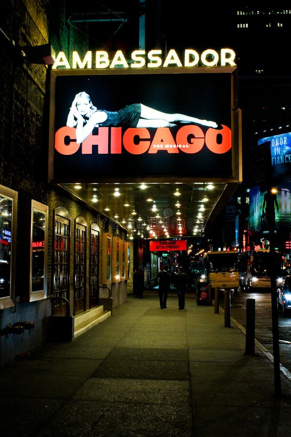 Ambassador Theater home of editorial photography. Image of play - 27598577