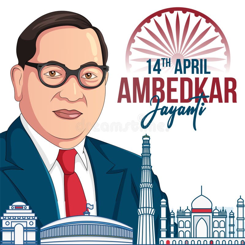 Banner Design of Happy Ambedkar Jayanti Editorial Photo - Illustration ...