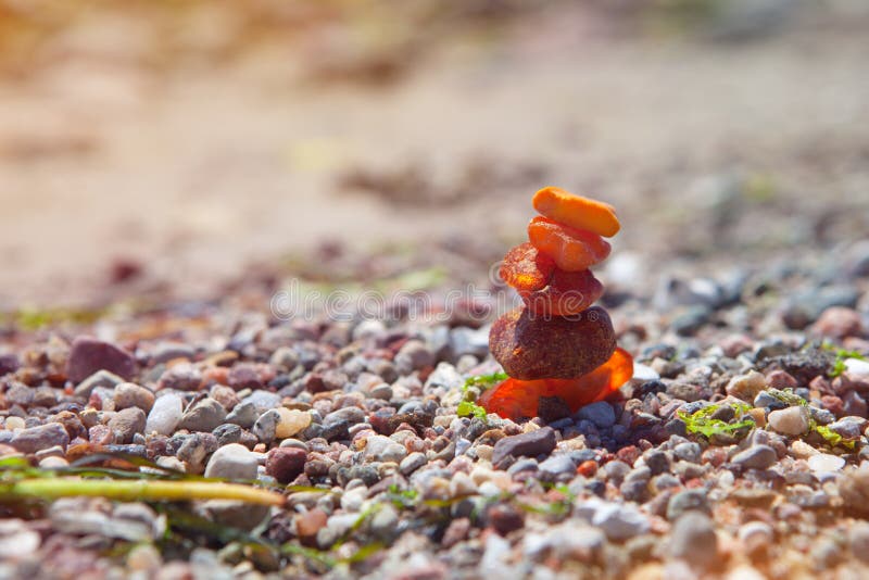 Amber at Baltic Sea Background Stock Photo - Image of shiny, healing ...