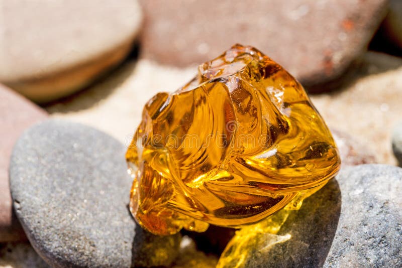 Amber on a Beach of the Baltic Sea Stock Image - Image of precious ...