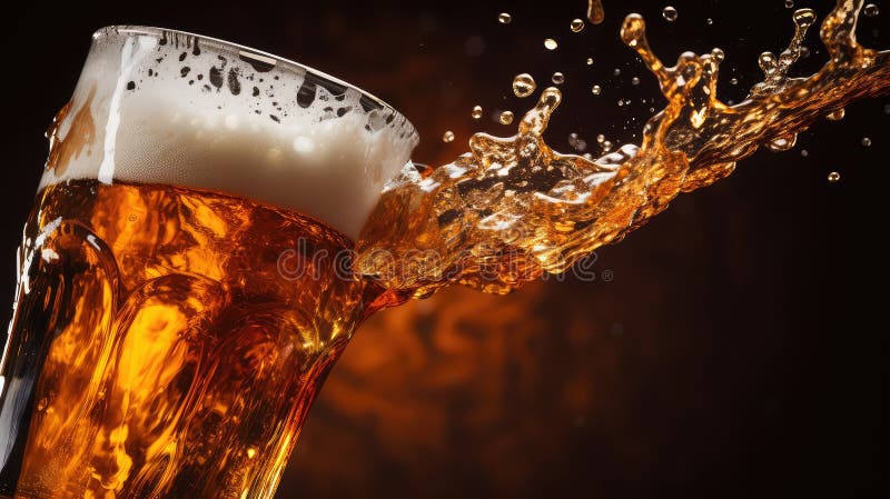 Amber beer elements stock illustration. Illustration of blur - 336207512