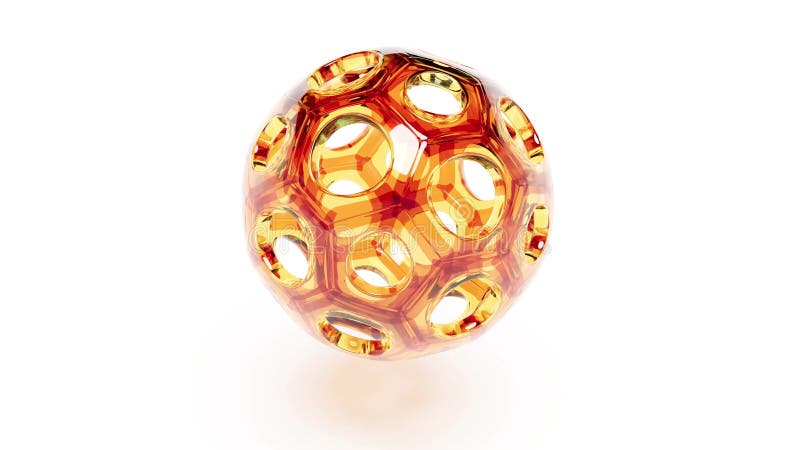 Amber Colored Sparkling Diamond Crystal Jewelry Round on White Back 3d ...