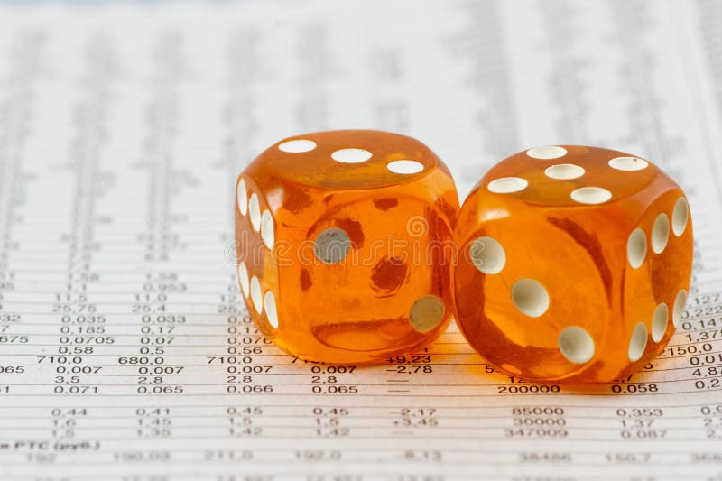 Investment Strategy Chart and Set of Dice Stock Photo - Image of growth ...