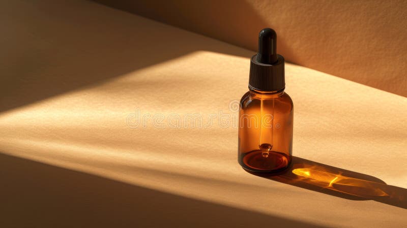 The Amber Dropper Bottle.AI Generated Image Stock Photo - Image of drop ...