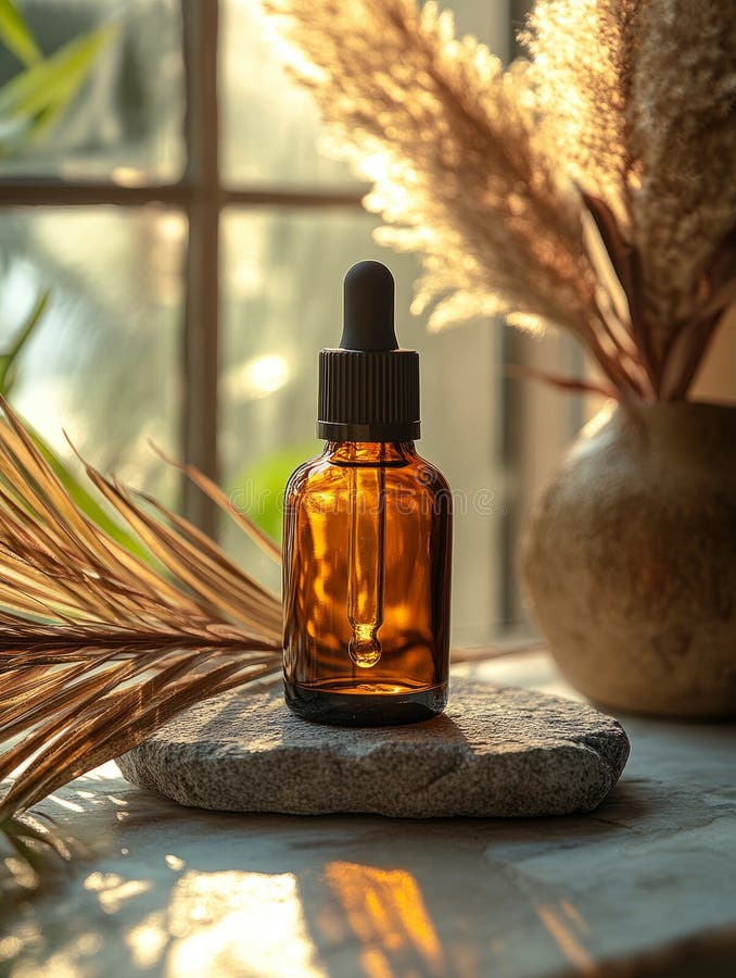 Amber Dropper Bottle Sunlight Pampas Grass Decor Stock Photos - Free ...