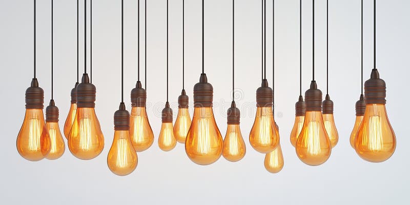 Amber Edison Bulbs Hanging Light Fixture Vintage Style Interior Design ...