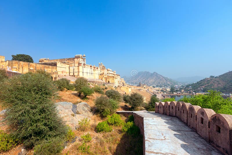 Amber Fort stock photo. Image of landmark, fortress, aged - 29579586
