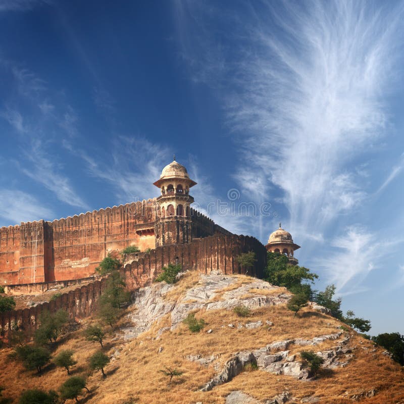 Amber Fort on the Hill. India Stock Photo - Image of historical, asian ...