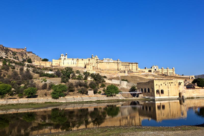 Amber Fort in Jaipur stock image. Image of city, amber - 58543111