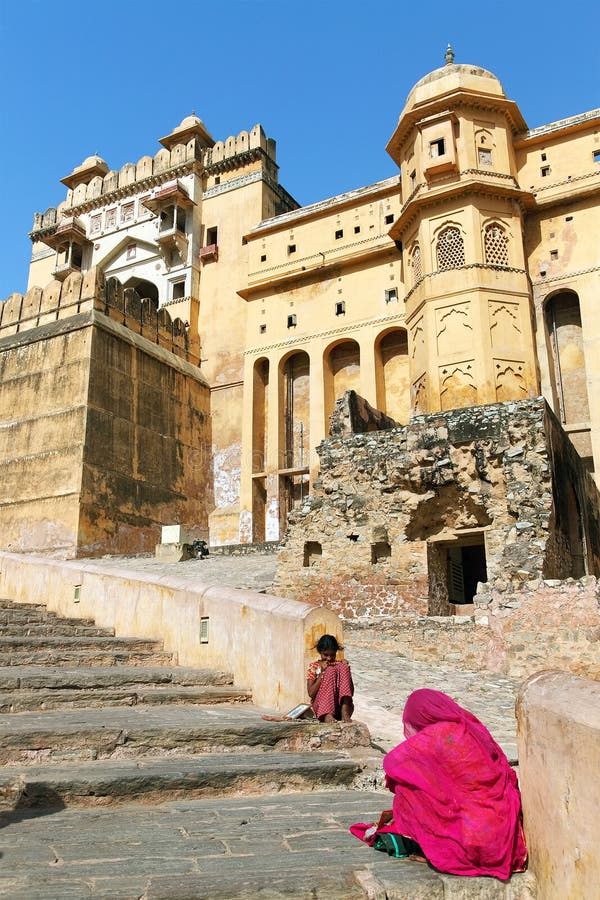 Amber Fort in Jaipur stock image. Image of maharajah - 50207453