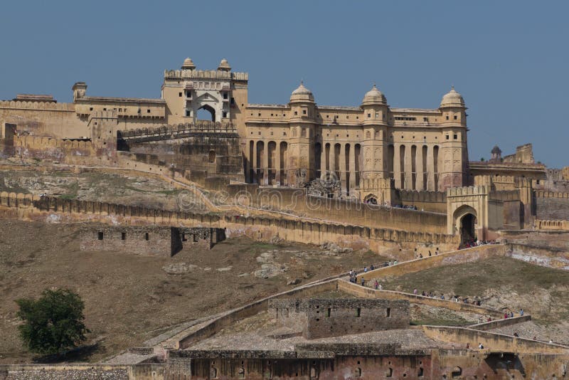 Amber Fort perto de Jaipur foto de stock. Imagem de jaipur - 35327324