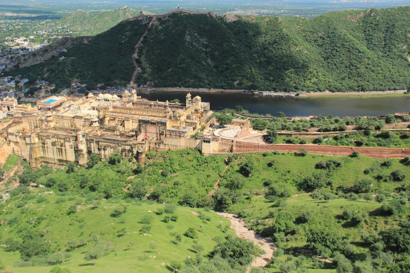 Amber Fort Top View. stock photo. Image of india, indian - 27230630