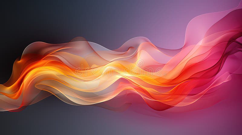 Amber Glow Lines on Black stock illustration. Illustration of ...