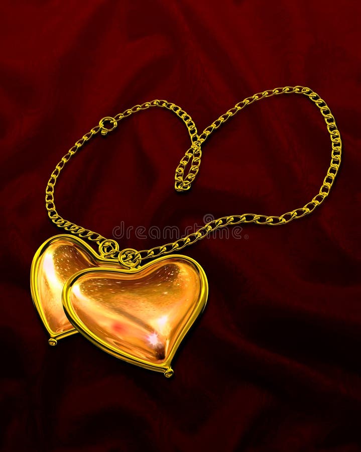 Amber Hearts stock illustration. Illustration of paintings - 7656542