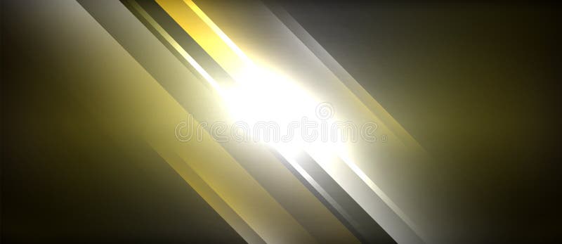 Amber Light Illuminates Darkness on a Black Background Stock Vector ...