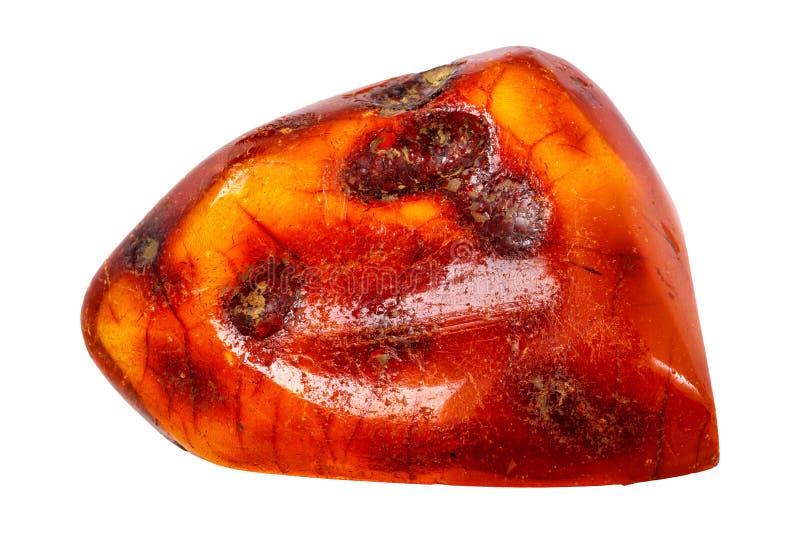 Amber Mineral Stone on White Background Stock Image - Image of brown ...