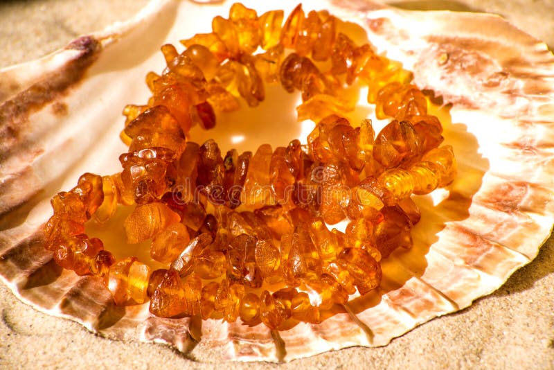 Amber necklace stock image. Image of resin, translucent - 67753917