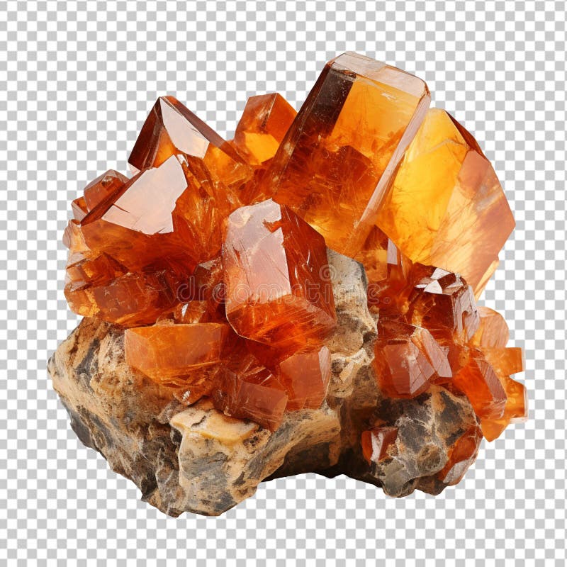 Amber Ore Isolated on Transparent Background Stock Image - Illustration ...