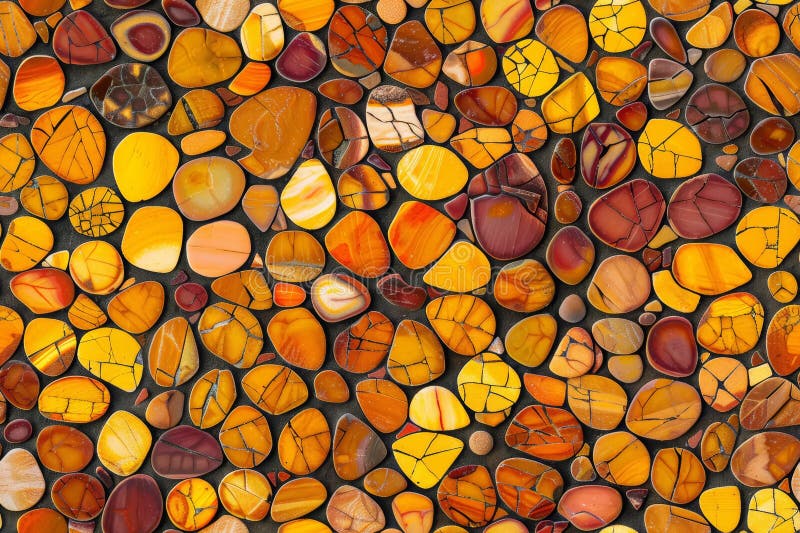 Amber Seamless Pattern. Mosaic Made of Amber Stock Photo - Image of ...