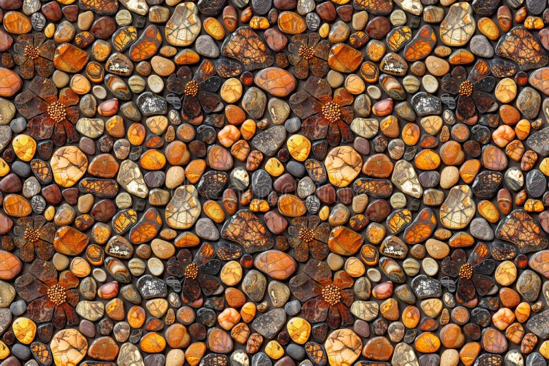 Amber Seamless Pattern. Mosaic Made of Amber Stock Photo - Image of ...