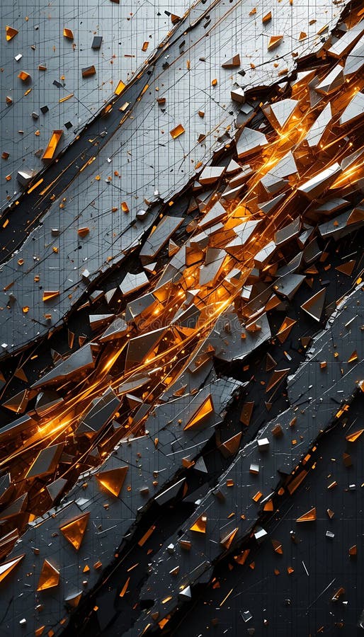 Amber Shard Cascade stock illustration. Illustration of symmetry ...