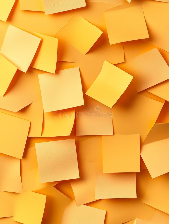 Amber Sticky Notes Background Abstract Image of Many Yellow Sticky ...