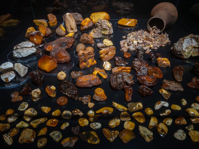 Amber Stone Pieces Different Sizes Stock Image - Image of baltic ...