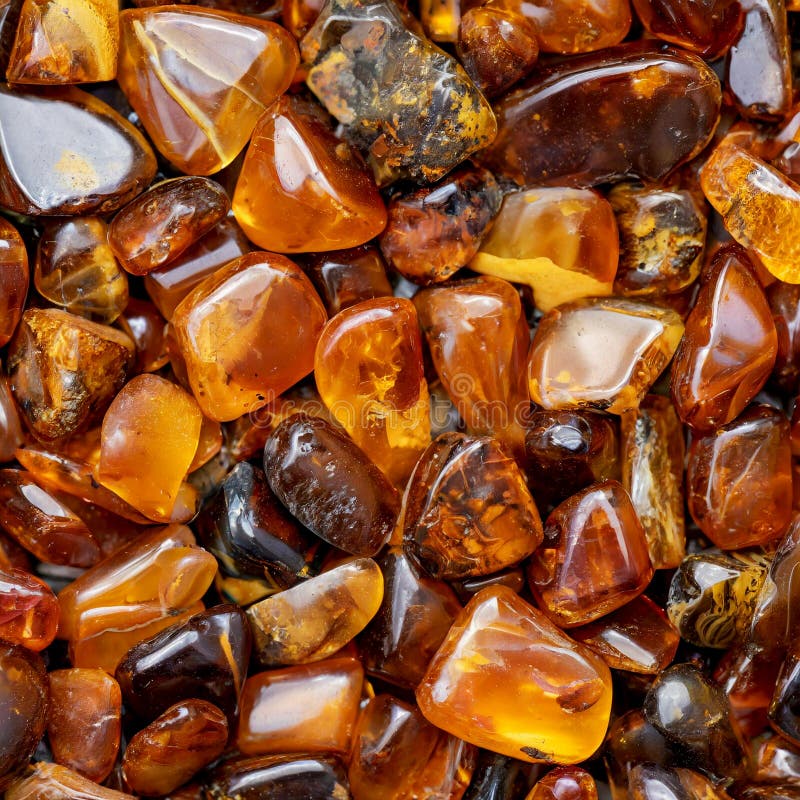 Amber Stones, Full Frame, Backdrop Stock Illustration - Illustration of ...