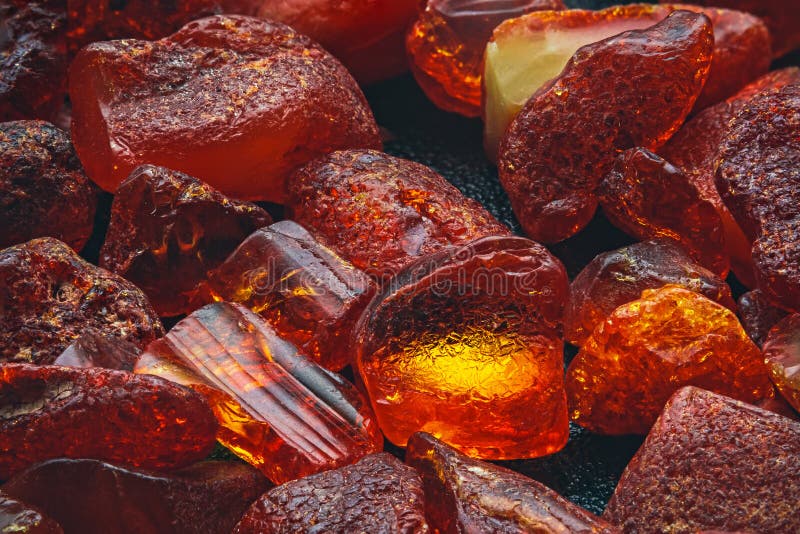Amber Stones Natural Background Pattern Stock Photo - Image of golden ...