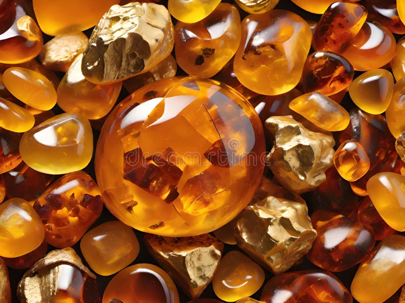 Amber Stones Texture Background Stock Illustration - Illustration of ...