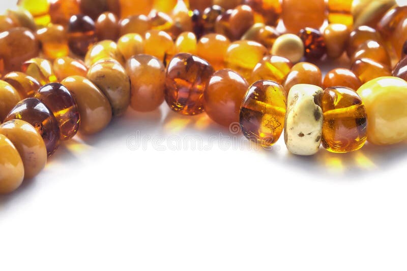 Strings of Amber Gemstones stock image. Image of decorative - 31575293