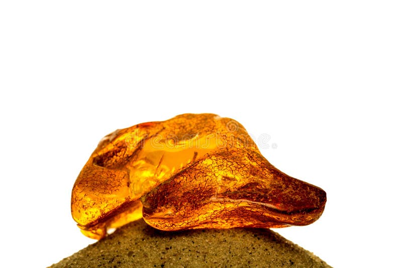 Amber in Sun with Inclusions Stock Image - Image of inclusions, macro ...
