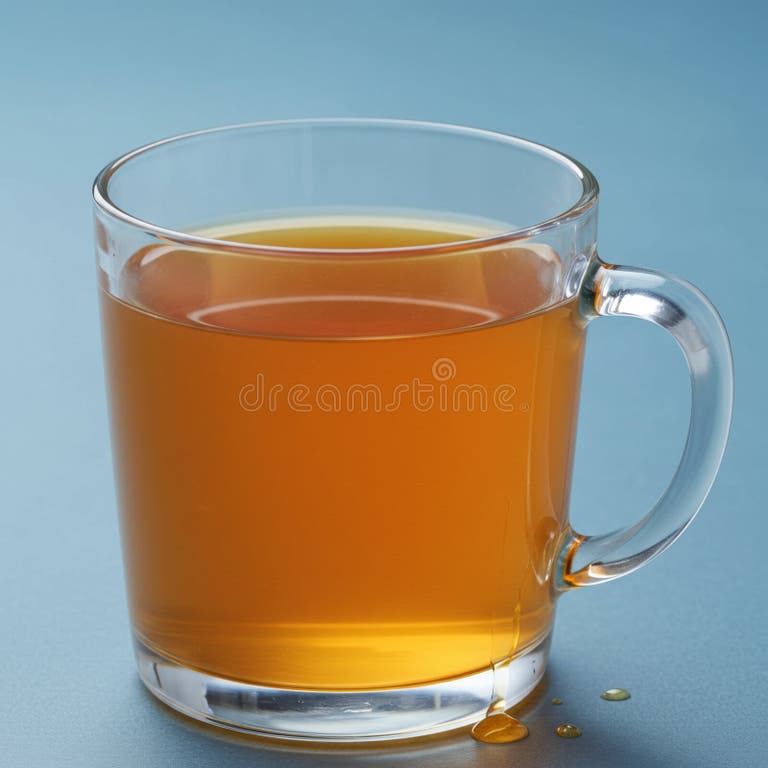 Amber Tea in a Clear Glass Mug Stock Illustration - Illustration of ...