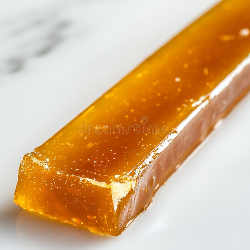 Amber Translucent Candy Bar on White Marble Stock Illustration ...