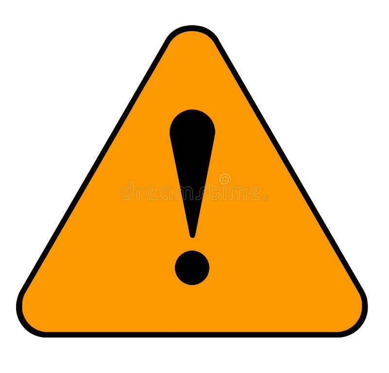 Amber warning sign stock illustration. Illustration of safety - 246306274