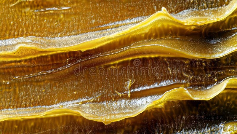 Amber Liquid Waves: Close-Up of Undulating Textures, Generative Ai ...