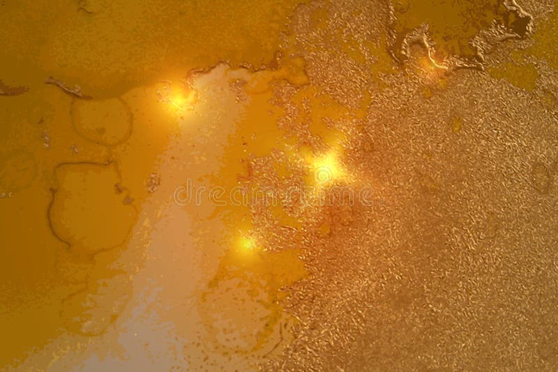 Amber, Yellow and Gold Abstract Pattern with Marble Texture and ...