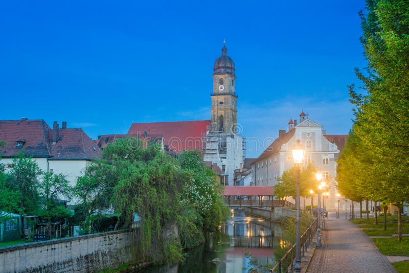 Old town Amberg in Germany stock image. Image of town - 26990757